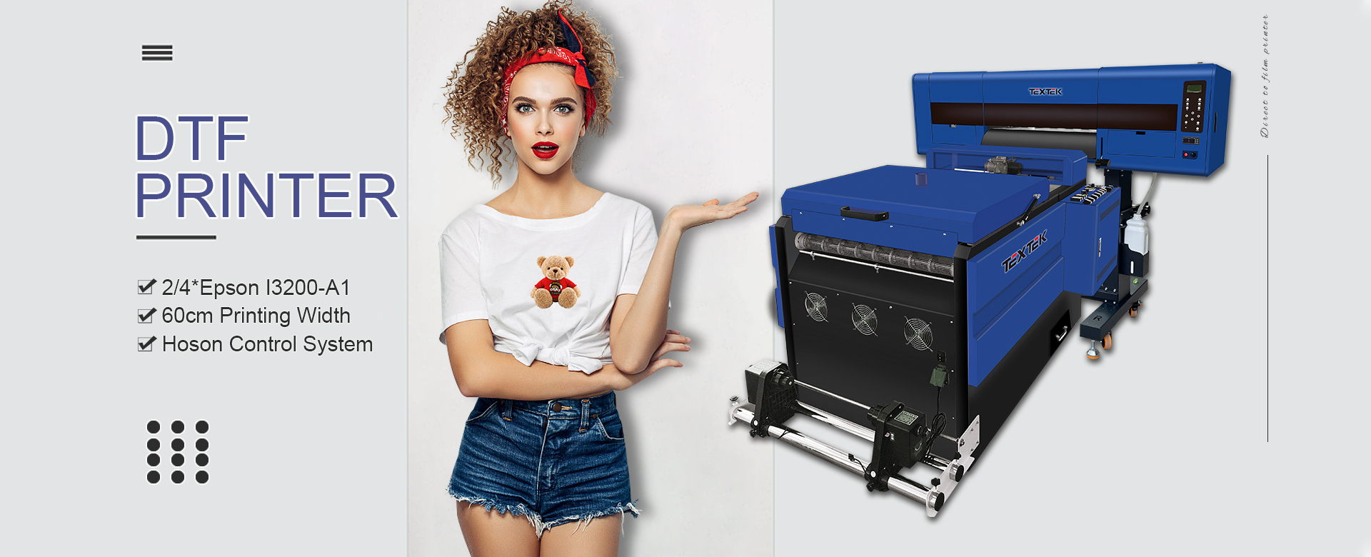 Textek DTF Printer Factory,A3 DTF Printer, DTF T Shirt Printer, 60cm ...