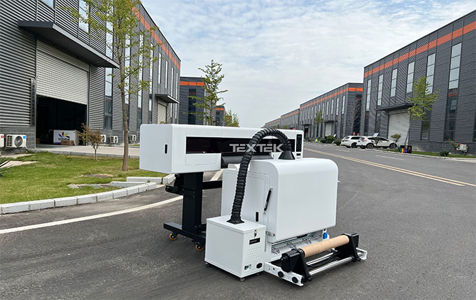 American Agent Exhibits Textek 60cm DTF Printer with Auto Powder Shaker