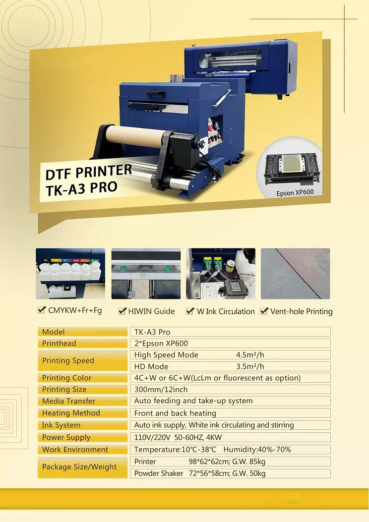 Yaya DTF Printer ke aiki?&Me yasa DTF Printer?--Textek A3 DTF Shirt Printer Factory